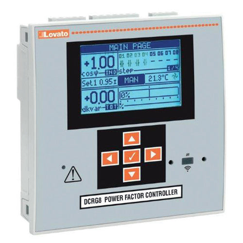Lovato DCRG8F, Automatic Dynamic Power Factor Controller, 8 Static Ste – AuroraIndustry.com