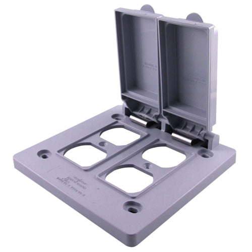 IPEX 077097, Scepter PVC Double Gang Weatherproof Cover, VSDD20-2, Dou ...