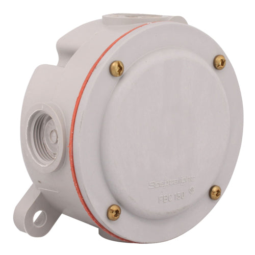IPEX 077250, Sceptalight PVC Threaded Round Junction Box, LFB150C, 4 ...