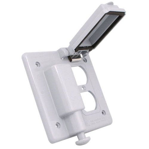 IPEX 077356, Scepter PVC Double Gang Weatherproof Cover, VSDRU20-2, Co ...
