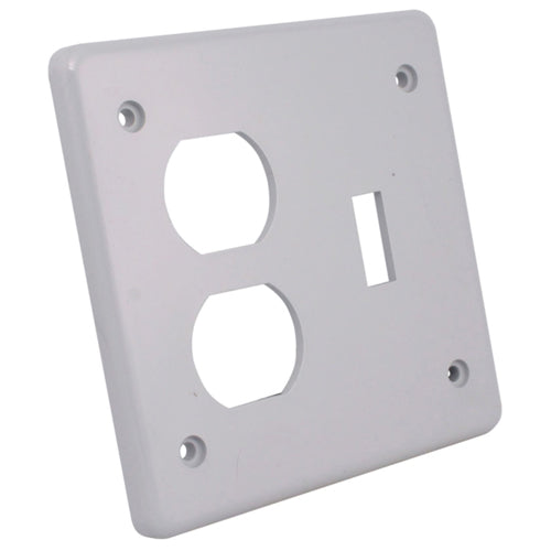 IPEX 077374, Scepter PVC F-Series Universal Double Gang Cover Plate, T ...