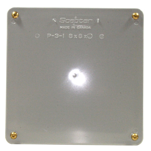 IPEX 077671, Scepter PVC Molded Junction Box with Gasket, JB887, 8x8x7 ...