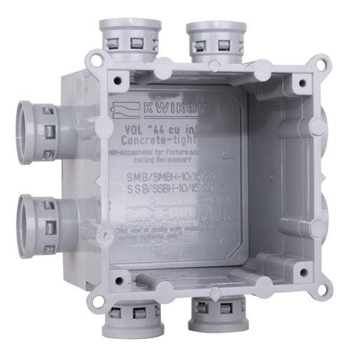 IPEX 089468, Kwikon PVC Square Slab Box with Molded Connectors, SSBH-1 ...