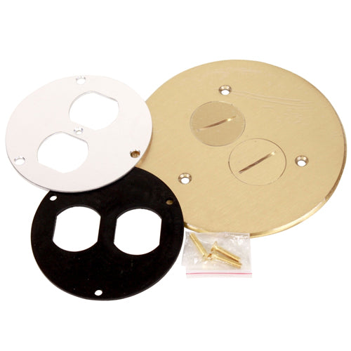 IPEX 178091, Scepter Brass Duplex Receptacle Cover Plate, DSC, Combina ...
