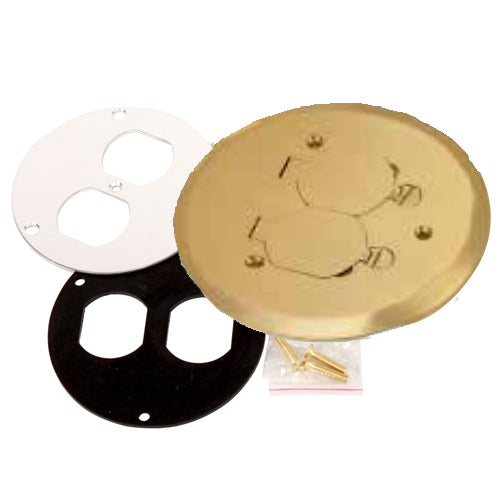 IPEX 178096, Scepter Brass Duplex Receptacle Cover Plate, DFL-2, With ...