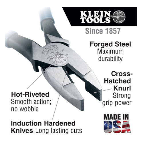 Klein Tools 213-9NE, High-Leverage Side-Cutters – AuroraIndustry.com