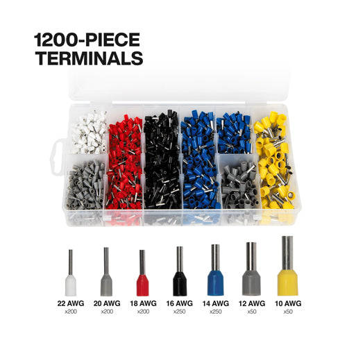 Klein Tools 34060, Ratcheting Ferrule Square Crimper Set ...