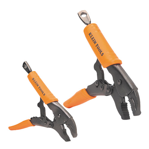 Klein Tools 38660, Curved Jaw Locking Pliers Set, 7-Inch and 10-Inch ...