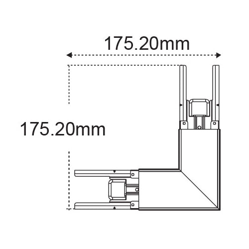 Canolight CL-LL1A-L Corner-WH, LL1 Up & Down LED Linear Light Accessor ...
