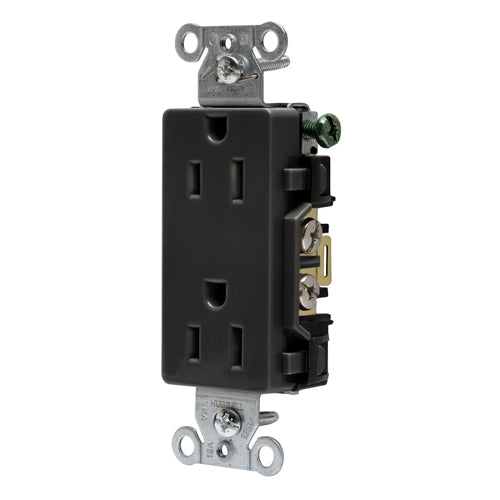 Hubbell DR15BLK, Commercial Grade Style Line Decorator Duplex Receptac ...