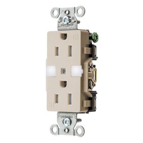Hubbell DR15NLLA, Commercial Grade Style Line Decorator Nightlight Rec ...