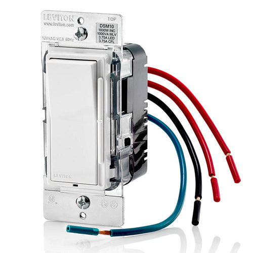 Leviton DSM10-1LZ, Decora Slide Magnetic Low Voltage Dimmer with Optio ...