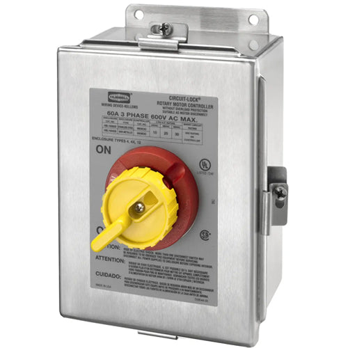 Hubbell HBL16S63D, Circuit-Lock Disconnect Switch with Rotary Controll ...