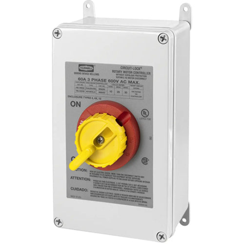 Hubbell HBL16X63D, Circuit-Lock Disconnect Switch with Rotary Controll ...
