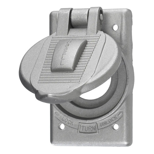 Hubbell HBL23007, Weatherproof Cover, Cast Aluminum, Lift Cover For In ...