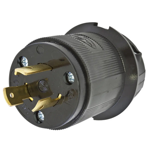 Hubbell HBL2321BK, Insulgrip Male Plugs, All Black Nylon, 20A 250V, L6 ...