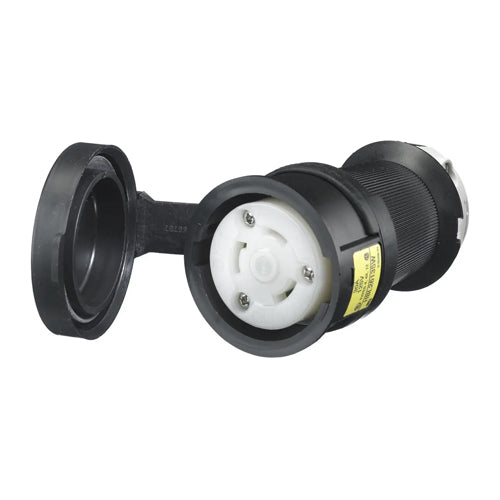Hubbell HBL2613SW, Watertight Safety-Shroud Connector Bodies, Black Ho ...