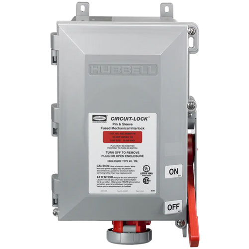 Hubbell HBL560MIF9W, Fused Circuit-Lock Pin and Sleeve Devices, Watert ...