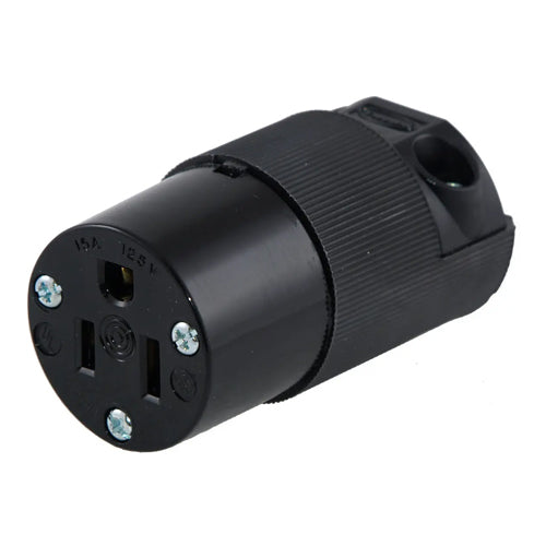Hubbell HBL5269EBK, Female Connector Body, Insulgrip, 15A 125V, 5-15R ...