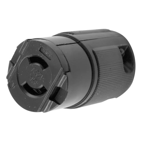 Hubbell HBL7464V, Valise Midget Connector Body, Black Nylon, Polarized ...