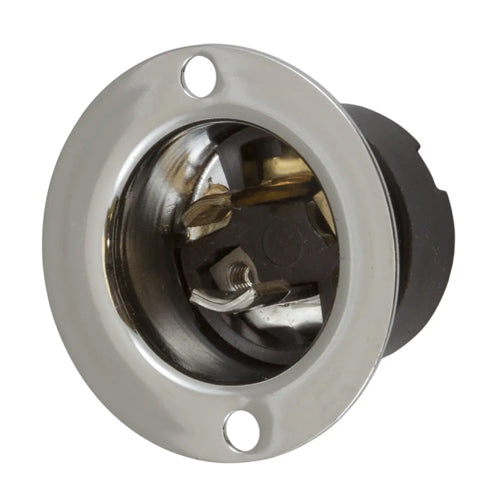 Hubbell HBL7467, Midget Flanged Inlets, Stainless Steel Flange, Polari ...