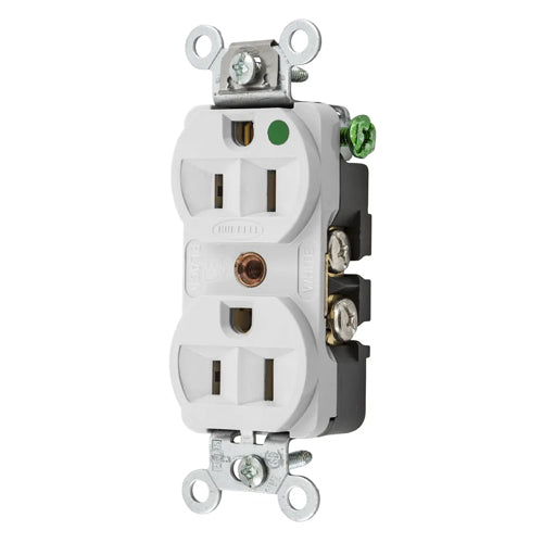 Hubbell HBL8200HW, Extra Heavy Duty Max Receptacles, Duplex, Compact H ...