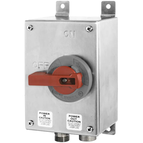 Hubbell HBLDS3SSMQR2, Motor Quick Non-Fused Disconnect Switch with Two ...