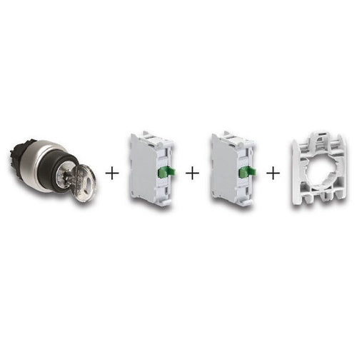 Lovato LPCS330K20, 3 Position Key Selector Switch Kit, NEMA 4X (IP69K ...