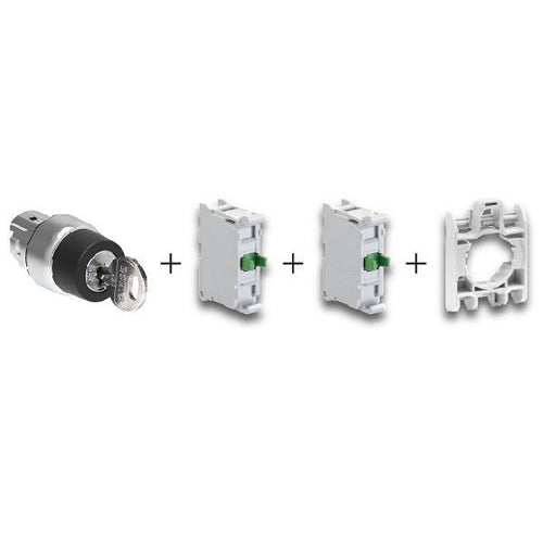 Lovato LPSS330K20, 3 Position Key Selector Switch Kit, NEMA 4X (IP69K ...