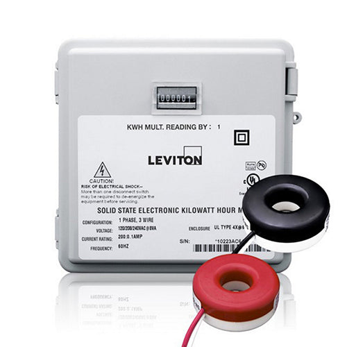 Leviton MO240-2SW, VerifEye Mini Meter Kit, Outdoor Enclosure, 120/208 ...