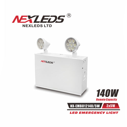 NEXLEDS NX-EMBU12140-5, LED Emergency Light, 120/347VAC, 2X5W, 6500K ...