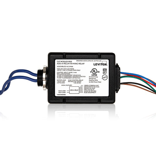 Leviton OSA20-R00, Occupancy Sensor Power Pack, Add-A-Relay Unit with ...