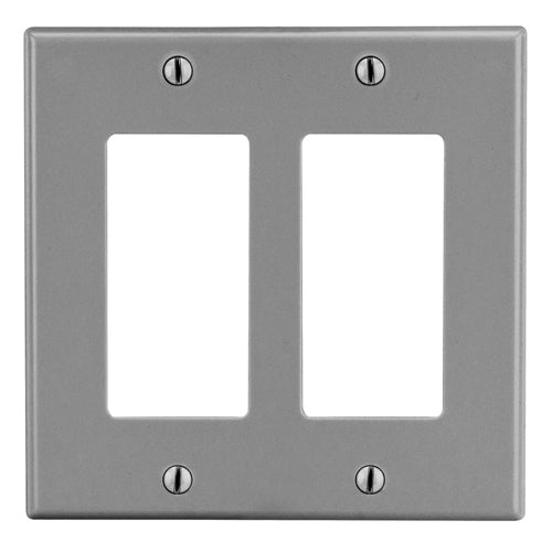 Hubbell P262GY, Style Line Decorator Switch Non-Metallic Wallplate, 2 ...