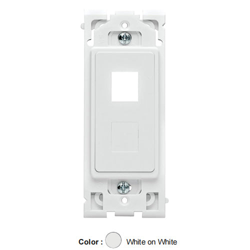 Leviton RE640-WW, Renu 2-Port Insert with Snap-In Blank Module, White ...