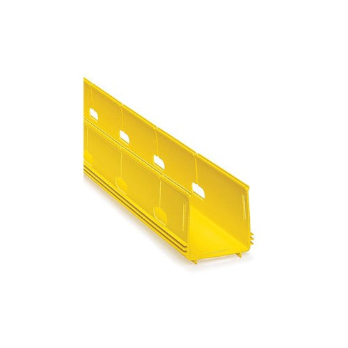 Leviton S4DCT-DSL, 4''x4'' Slotted Duct without Cover, Yellow (1/Carto ...