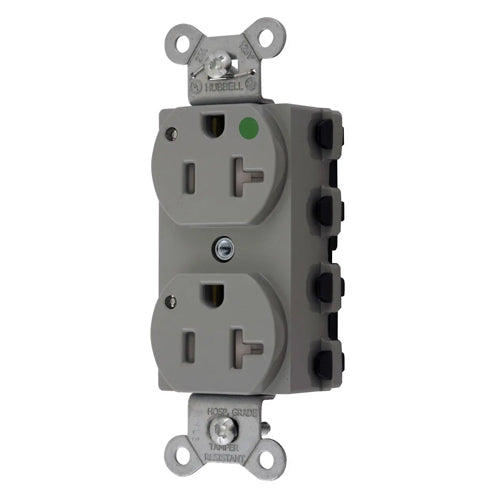 Hubbell SNAP8300GYLTRA, SNAPConnect Extra Heavy Duty Duplex Receptacle ...