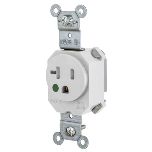 Hubbell SNAP8310WTR, SNAPConnect Extra Heavy Duty Receptacles, Single ...