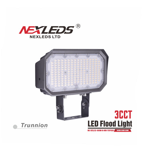NEXLEDS NXSFLL-13-30W-H-MV-TCP(Trunnion), 3CCT LED Flood Light, CCT an ...