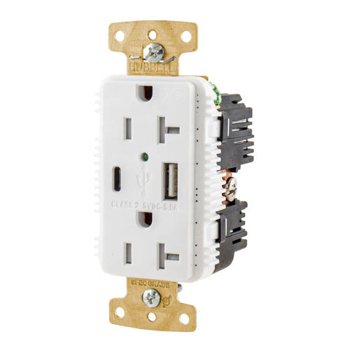 Hubbell USB20AC5WWR, Weather Resistant USB Charger Duplex Receptacles ...