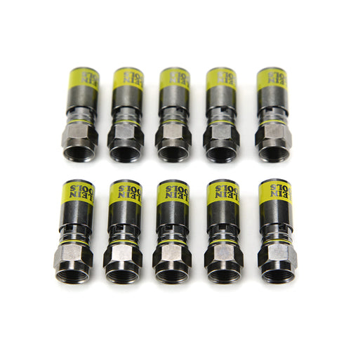 Klein Tools VDV812-606, Universal F Compression Connectors RG6/6Q, 10 ...